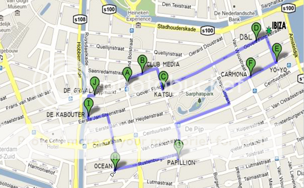 Amsterdam Coffee Shop Map